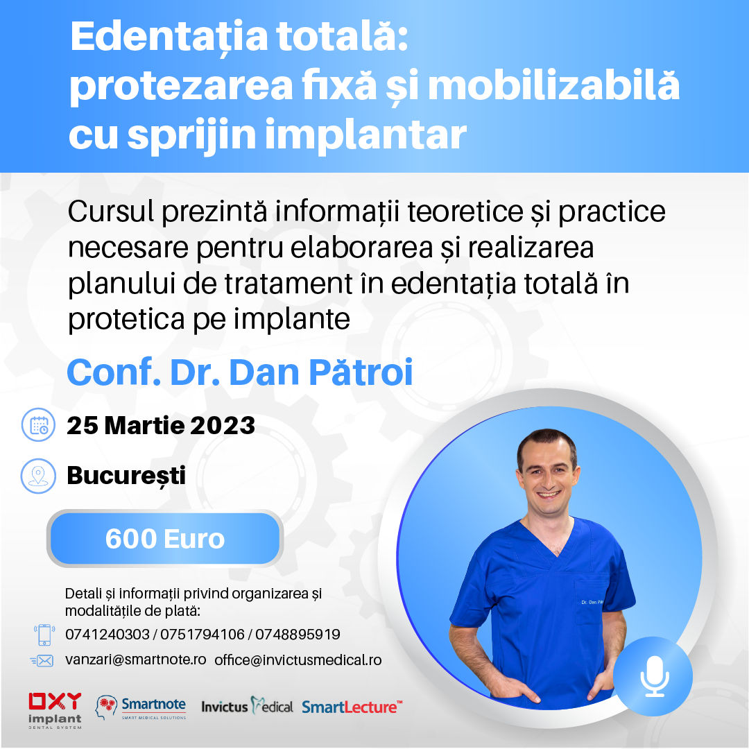 Edentația totală: protezarea fixă și mobilizabilă cu sprijin implantar ...